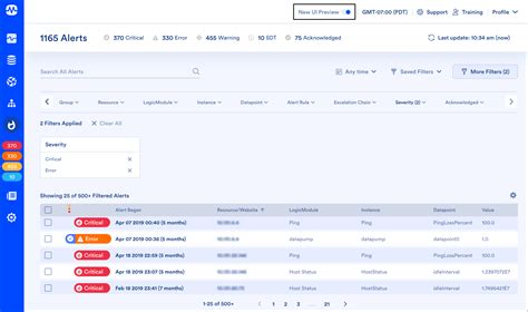 V 126 Release New Ui For The Alerts Page Logicmonitor