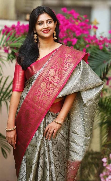Pure Mysore Silk Saree With Allover Kanchi Zari Pink Border Etsy