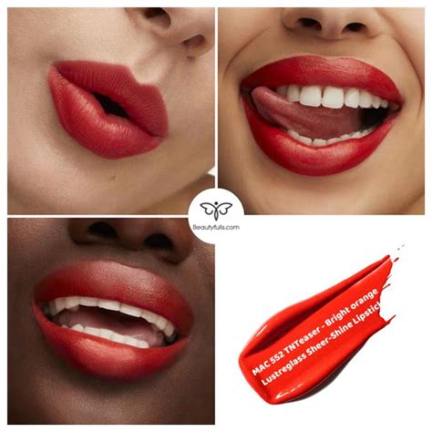 Son Mac 552 Tnteaser Đỏ Cam Lustreglass Thời Thượng