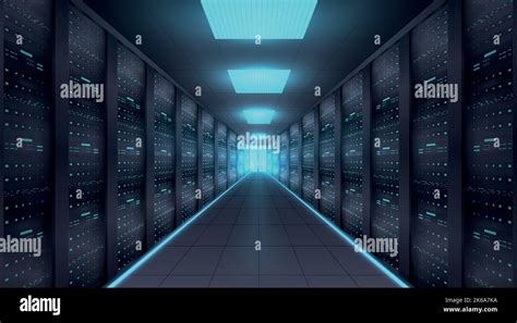 working data center stock vector image and art alamy