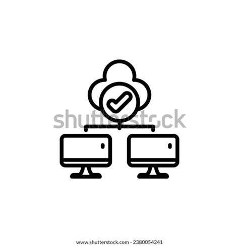 Cloud Check Mark Computer Connected Cloud Stock Vector Royalty Free 2380054241 Shutterstock