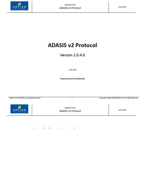 200v2 0 4 D2 2 Adasis V2 Specification 0 Pdf Lane Speed Limit