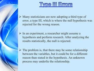 Type I And Type Ii Errors PPTX Genetics Science