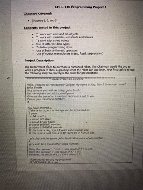 solved c cmsc 140 programming project 1project