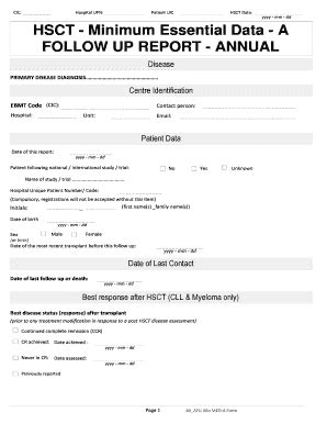 Fillable Online FOLLOW UP REPORT ANNUAL Fax Email Print PdfFiller