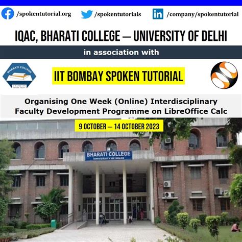 Spoken Tutorial On Linkedin Spokentutorial Iitbombay Education Moe Nmeict Distancelearning