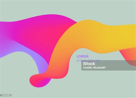 현대적인 그라데이션 색상으로 3d 추상 물결 모양의 배경 모션 음파 배너 전단지 브로셔 소책자 프레젠테이션 또는 웹 사이트 디자인에 대한 벡터 그림입니다 유색 배경에 대한