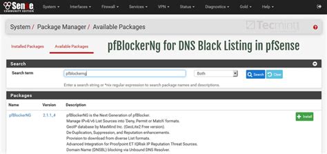 Install And Configure Pfblockerng For Dns Black Listing In Pfsense Firewall Installation Dns