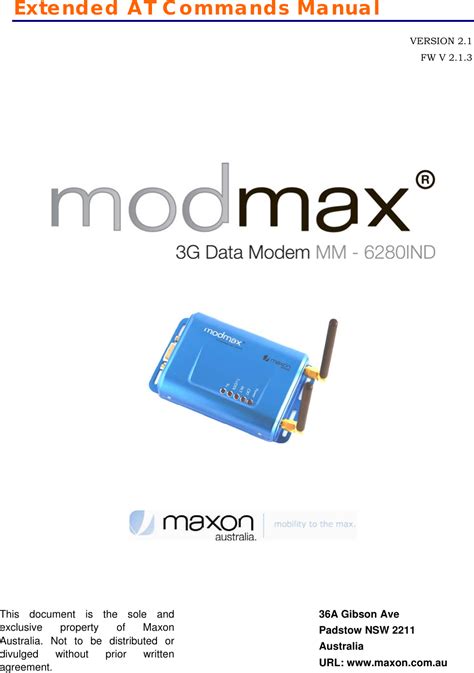 Maxon Telecom Modmax Mm 6280Ind Users Manual EXTENDED AT GUIDE2 1