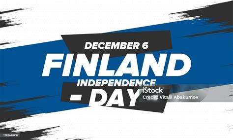핀란드 독립기념일 12월 6일 매년 열리는 전국 해피 홀리데이 핀란드 국기 애국적 요소 포스터 카드 배너 및 배경 벡터 일러스트레이션 12월에 대한 스톡 벡터 아트 및 기타