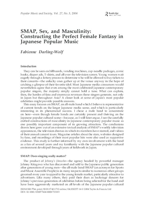 Pdf Smap Sex And Masculinity Constructing The Perfect Female