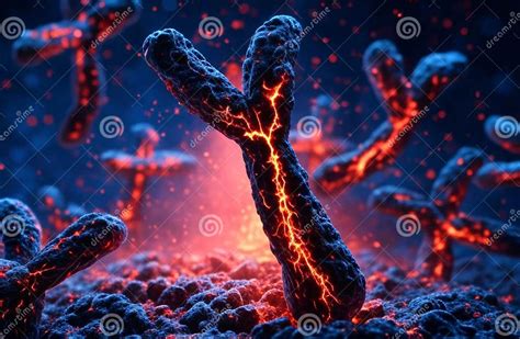 Y Chromosome With Molecular Energy In Chromatin Concept Stock Illustration Illustration Of
