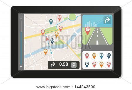 Gps Navigation Device Vector Photo Free Trial Bigstock