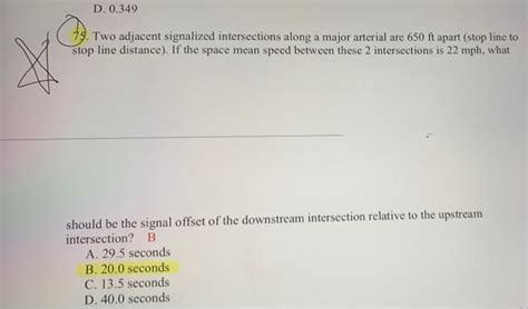 Solved D 0349 Two Adjacent Signalized Intersections Along