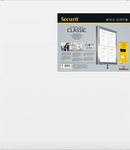 Securit Mcs 4a4 Wlss Led Schaukasten Classic 4 X Din A4 Silber Meineinkauf Ch
