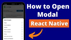Open Modal On Button Click In React Native