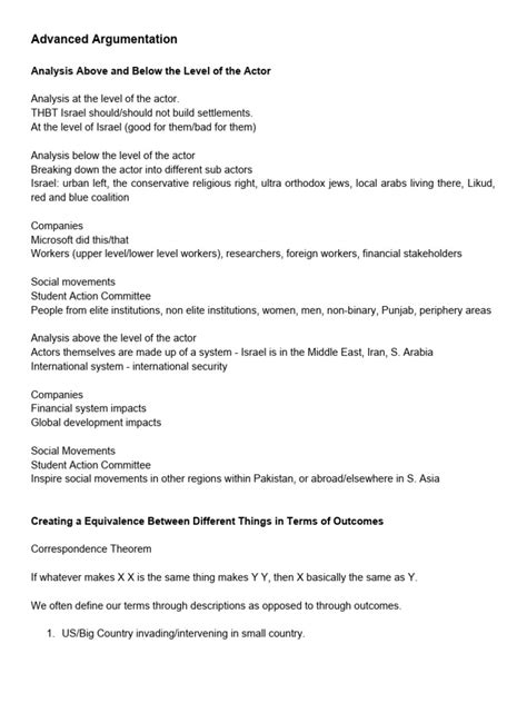 Advanced Argumentation Pdf Israel World Politics