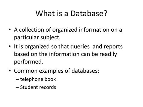PPT - What is a Database? PowerPoint Presentation, free download - ID ...