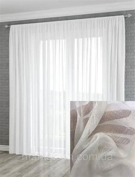 Тюль Из Льна Гоовая на Ленте Турецкая 400х270см Белая — Купить Недорого на Bigl Ua 1799548605