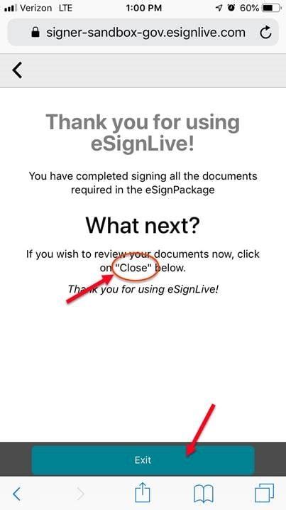How To Disable Exit Button From The Signing Ceremony Thank You Dialog Box Onespan Community
