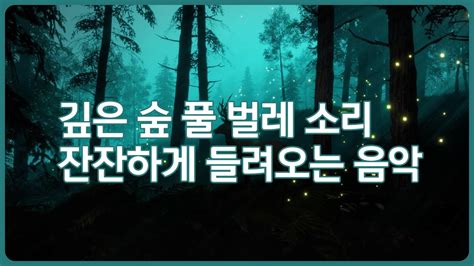 깊은 숲 속 소리와 함께 듣는 잔잔한 음악 Youtube