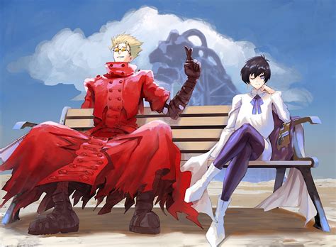 Vash The Stampede And Meryl Stryfe Trigun Drawn By Arqa Danbooru