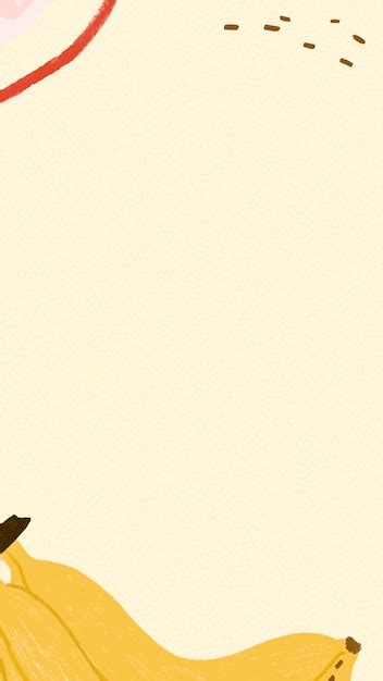 베이지색 배경 디자인 리소스에 바나나 과일 무료 벡터