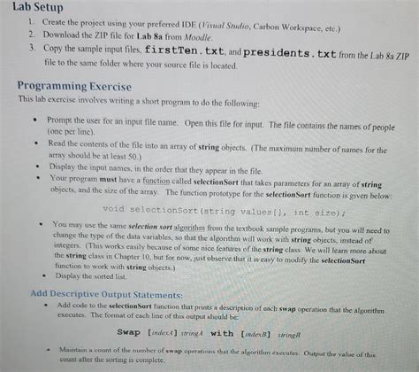 Solved 1 Create The Project Using Your Preferred Ide