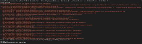 System NotImplementedException When Attempting Mlnet Tutorial Mlnet