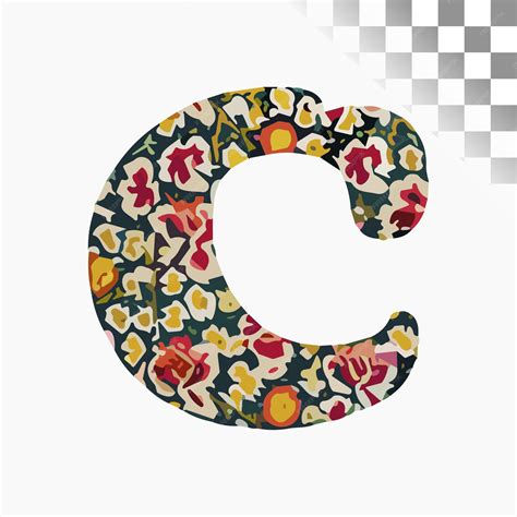 C Diseño De Letras Fuente Elegante Tapicería Floral Alfabeto Vector
