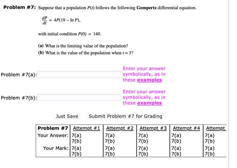 Solved Problem #7: Suppose that a population P(t) ﻿follows | Chegg.com