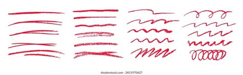 Red Underlines Strikethrough Strokes Over Royalty Free Licensable Stock Vectors Vector Art
