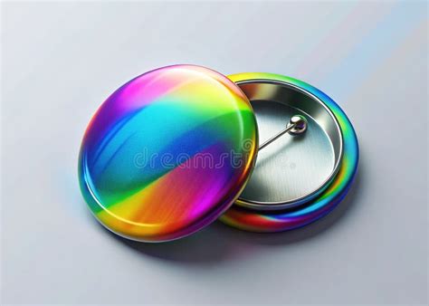 Stunning D Mockup Of A Colorful Circular Enamel Pin A HighQuality