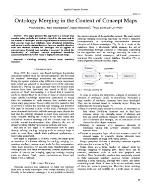 Fillable Online Ontology Merging In The Context Of Concept Maps Fax Email Print PdfFiller