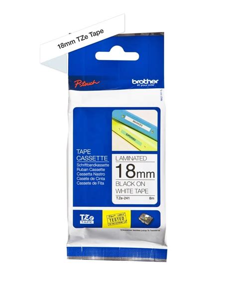 Brother Tze Black On White Adhesive Laminated Tape Available In And Mm Widths