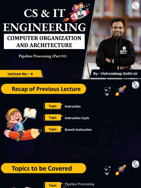 Pipeline Processing Part 01 Lec 04 Class Notes Pdf