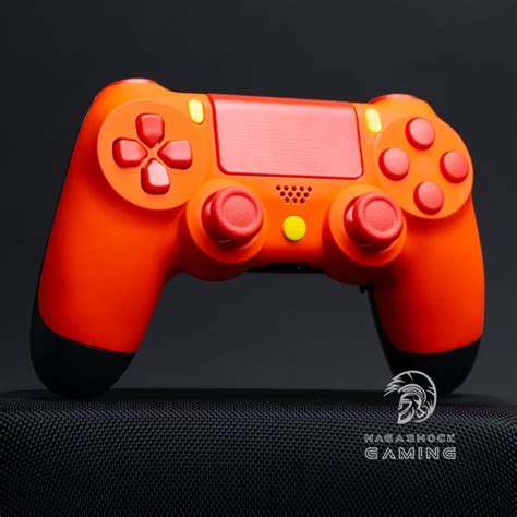 ORANGE RED PS4 CUSTOM MODDED CONTROLLER Nagashock Gaming