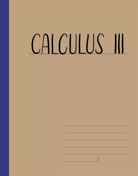 Calculus Iii Pdf