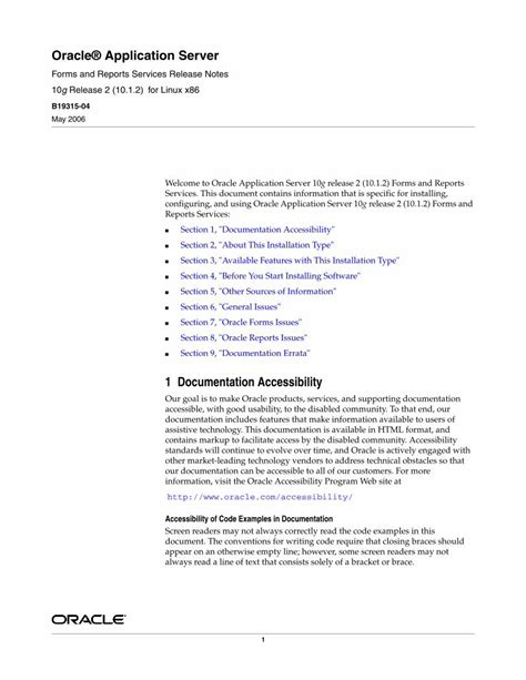 Pdf Oracle® Application Server · 723 Pjc Wizard Now Part Of Oracle