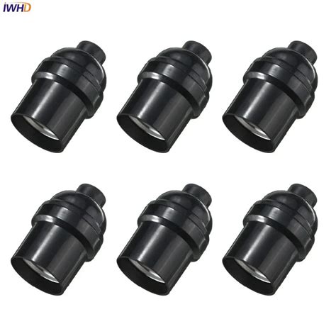 Iwhd E27 Lamp Socket Plastic Light Holder Base Bulb Socket E27 Diy Lamp Fitting Socket Screw