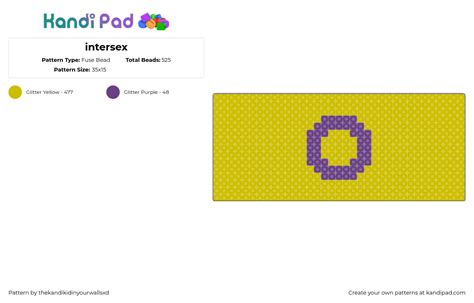 Intersex Fuse Bead Pattern Kandi Pad Kandi Patterns Fuse Bead