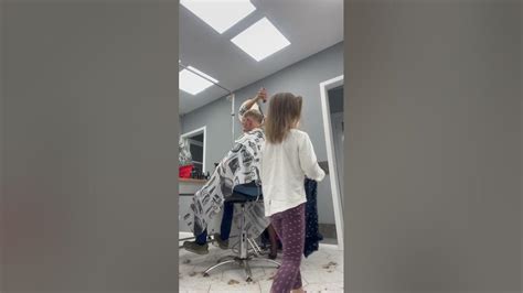 Haircut By Beautiful Barberette Youtube