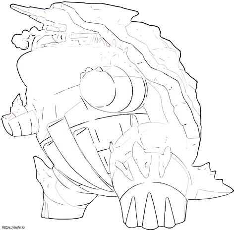 Drednaw Gmax Pokémon Coloring Page Drednaw Gmax Pokémon Coloring Page