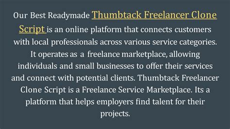 Ppt Thumbtack Freelancer Clone Script Dod It Solutions Powerpoint Presentation Id12218882