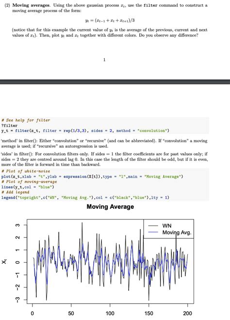 In Lab Question Moving Averages What Is The Chegg