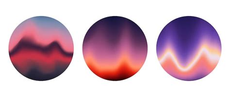 Premium Vector Iridescent Round Wavy Gradient Background Set Blurred Liquid Waves Wallpaper