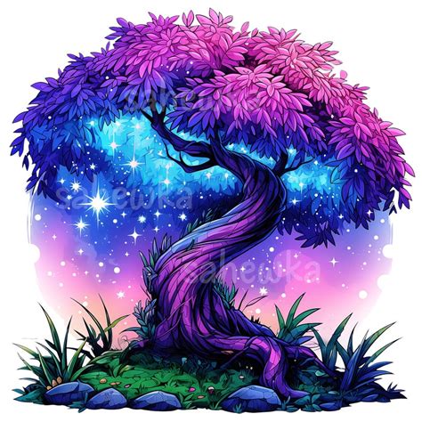 23 PNG Magic Tree Clipart Fantasy Art Fairytale Forest Enchanted Digital Download Colorful