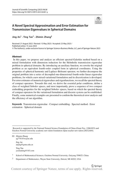 A Novel Spectral Approximation And Error Estimation For Transmission