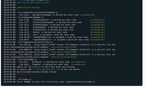 React Build Times Out Although The Required File Exists Error ENOENT No Such File Or