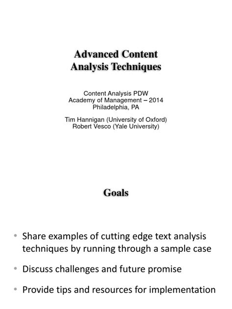 Pdf Advanced Content Analysis Techniques Dokumen Tips